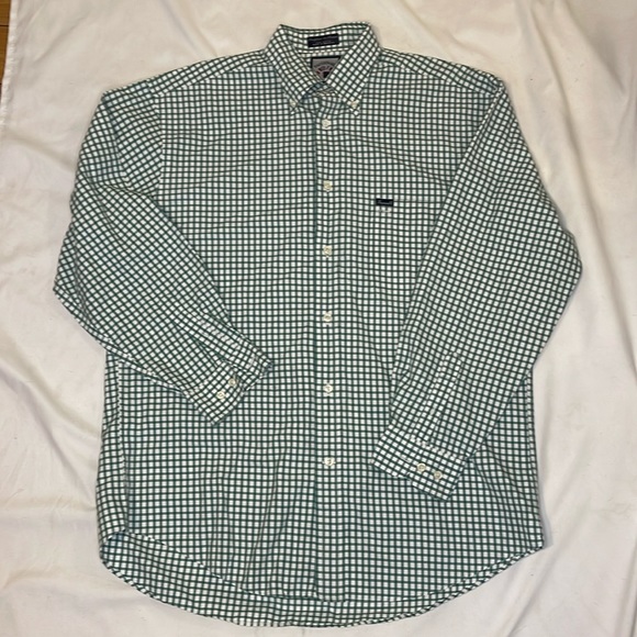 Faconnable | Shirts | Mens Faconnable Green White Buttondown Sz M ...